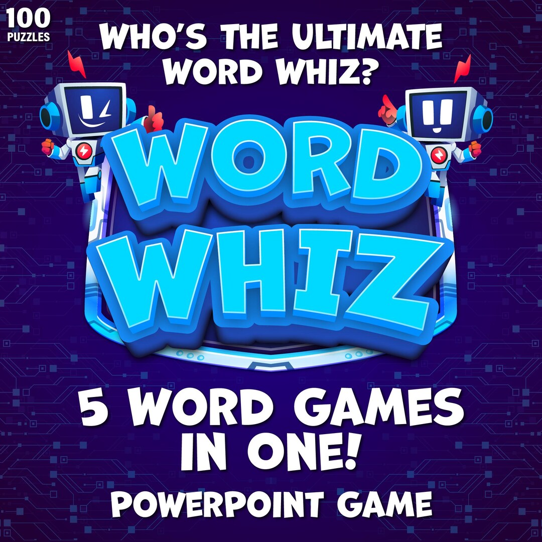 Word Whiz Game – Interactive Powerpoint W/scoreboard & 5 Puzzle Types ...