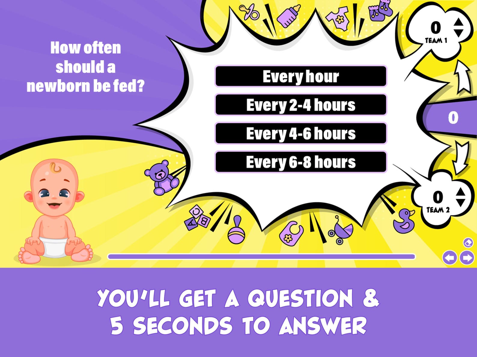 Baby Shower Trivia Game – Interactive Time Bomb Trivia Powerpoint With ...