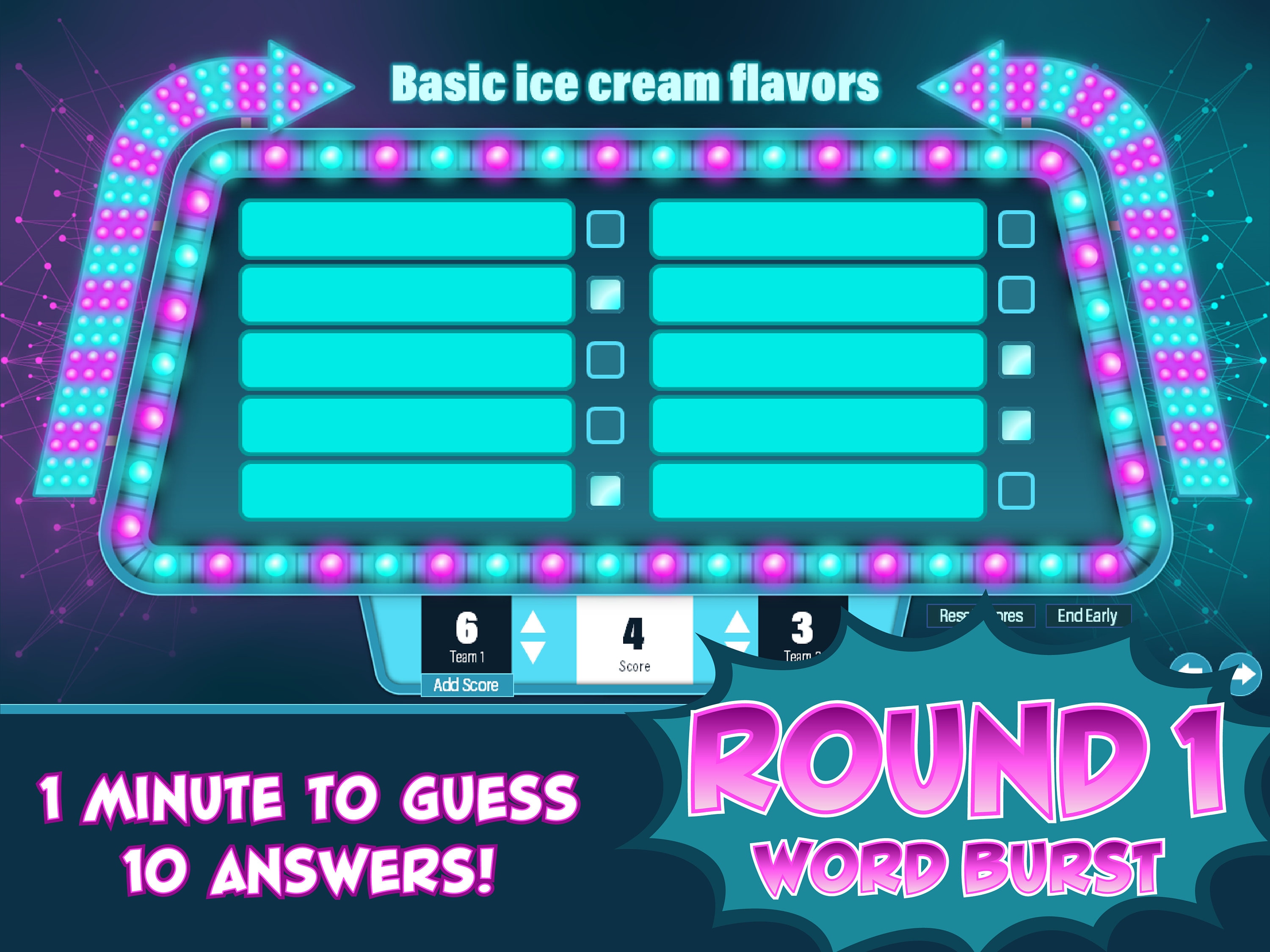Word Burst Word Game – Interactive Powerpoint With Scoreboard (family ...