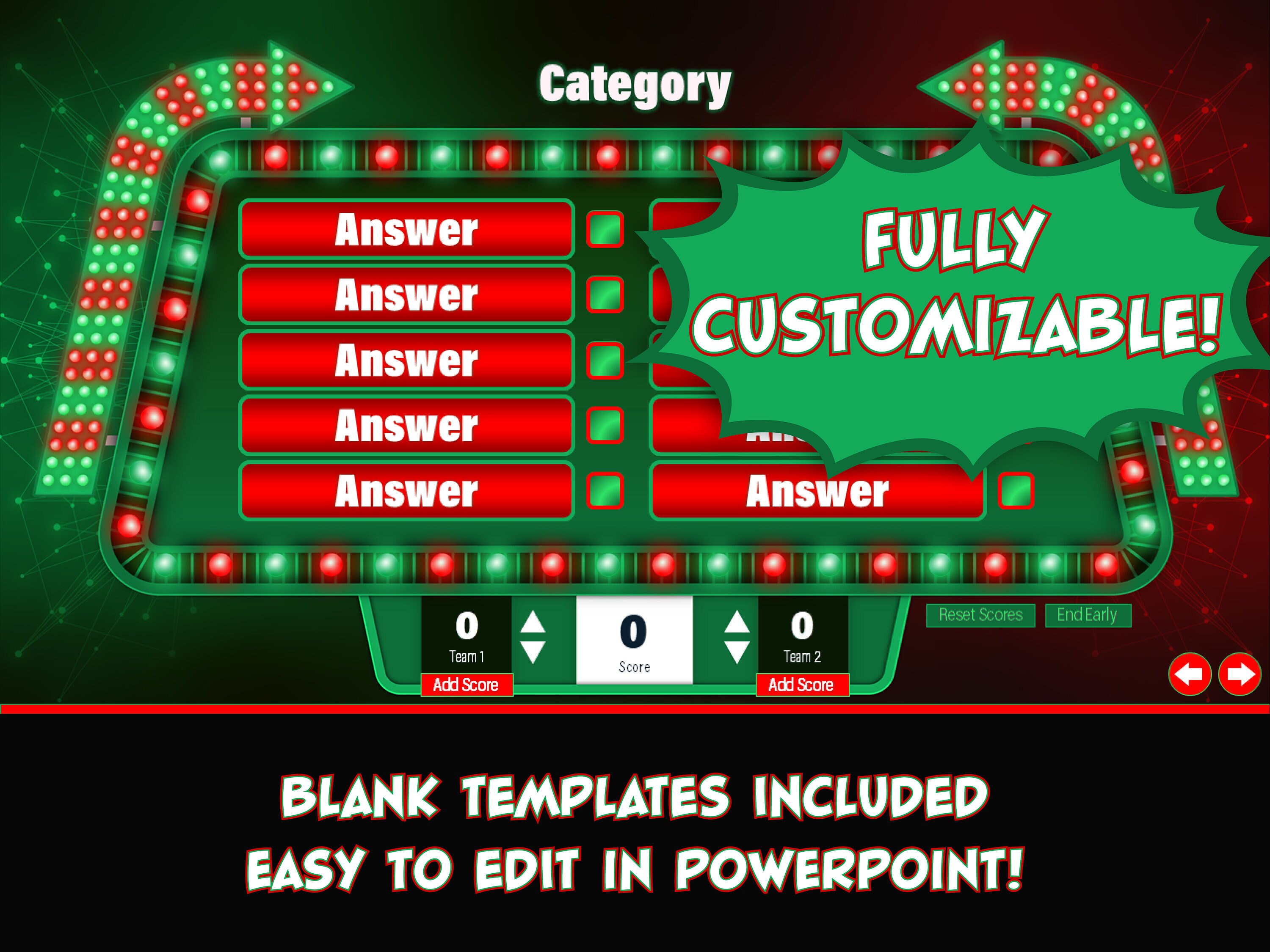 Christmas Word Burst Game – Powerpoint Game – Customizable With Timer ...