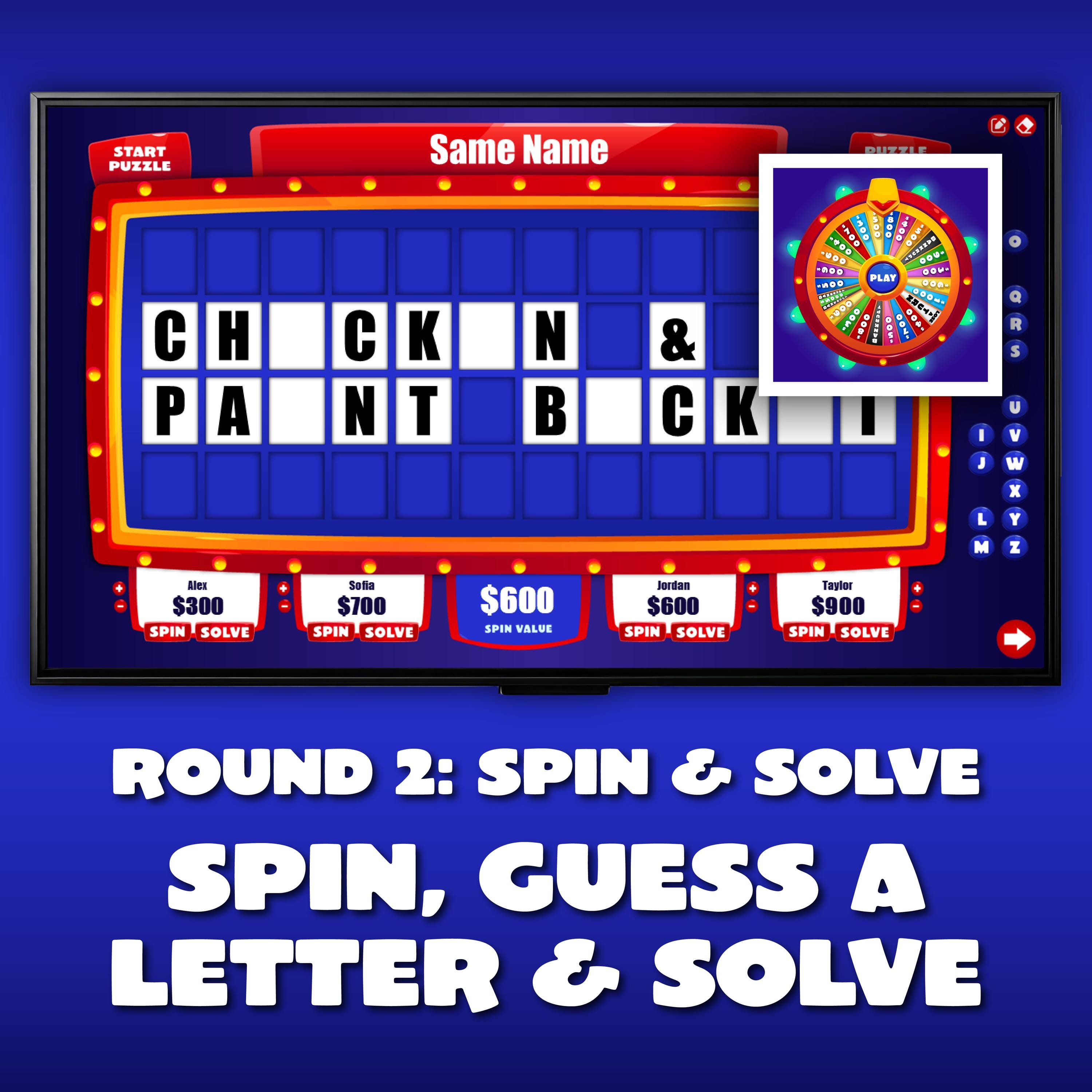 Spin It to Win It Game – Interactive Powerpoint W/scoreboard (family ...