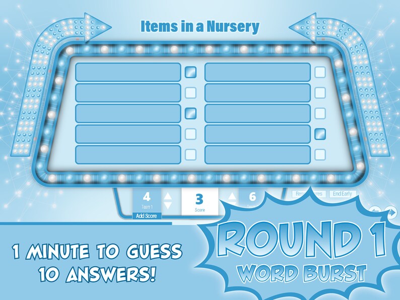 Baby Shower Word Burst Game – Powerpoint Game – Customizable With Timer ...