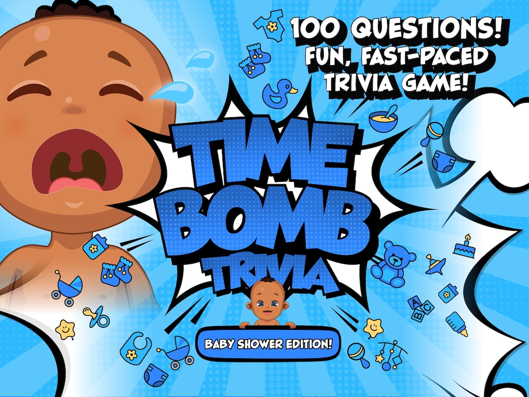 Baby Shower Time Bomb Trivia Interactive Baby Shower Game Editable ...