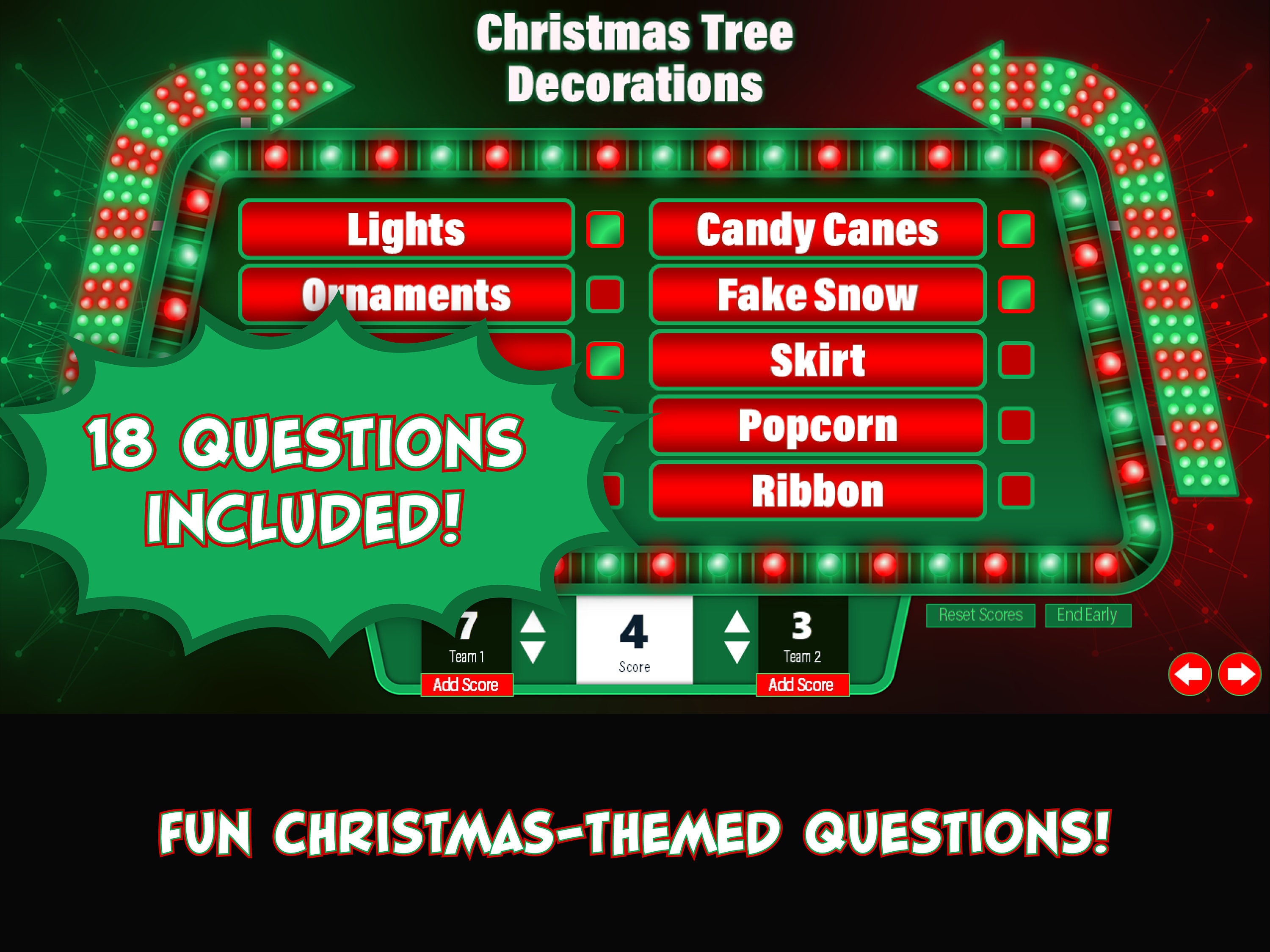 Christmas Word Burst Game – Powerpoint Game – Customizable With Timer ...