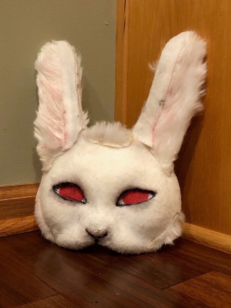 Creepy White Rabbit Therian Mask - Etsy