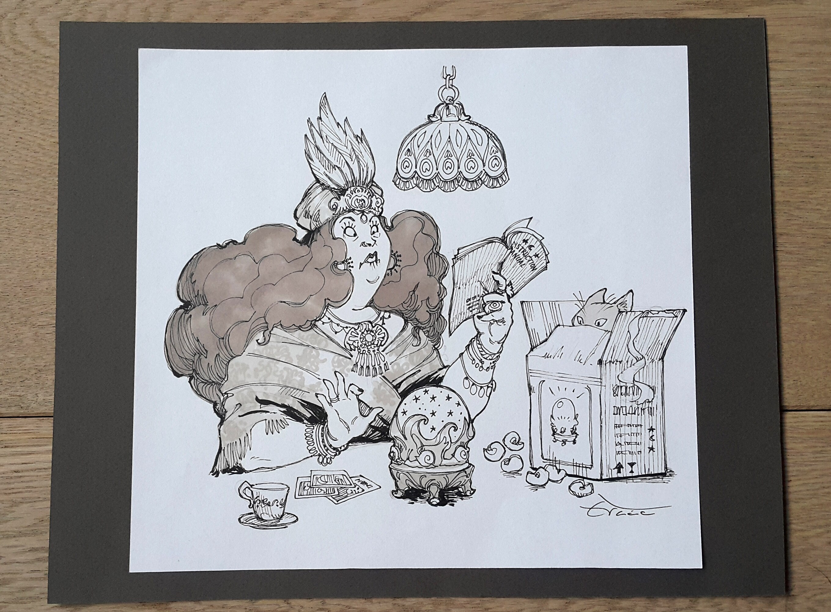 Unboxing Original ink drawing. Pen & Ink Drawing & Illustration etna.com.pe