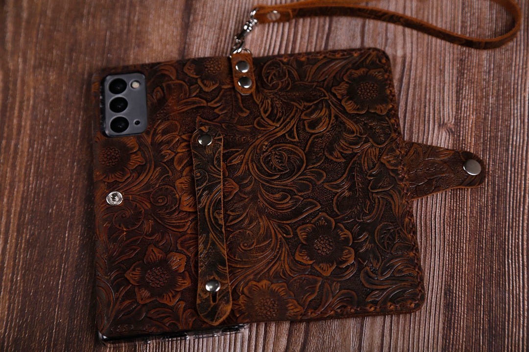 Wristlet Full Grain Leather Huawei Fold Mate Xs 2,phantom V Fold,mix ...