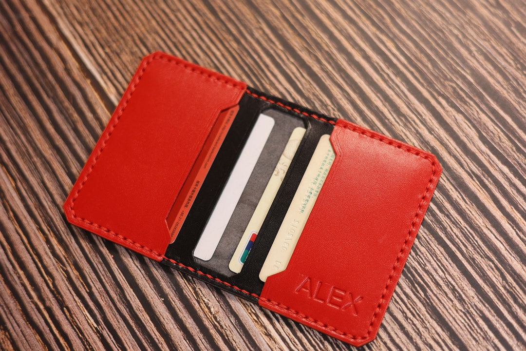Minimalist Leather Card Case ,leather Wallet,leather Bi-fold Card ...