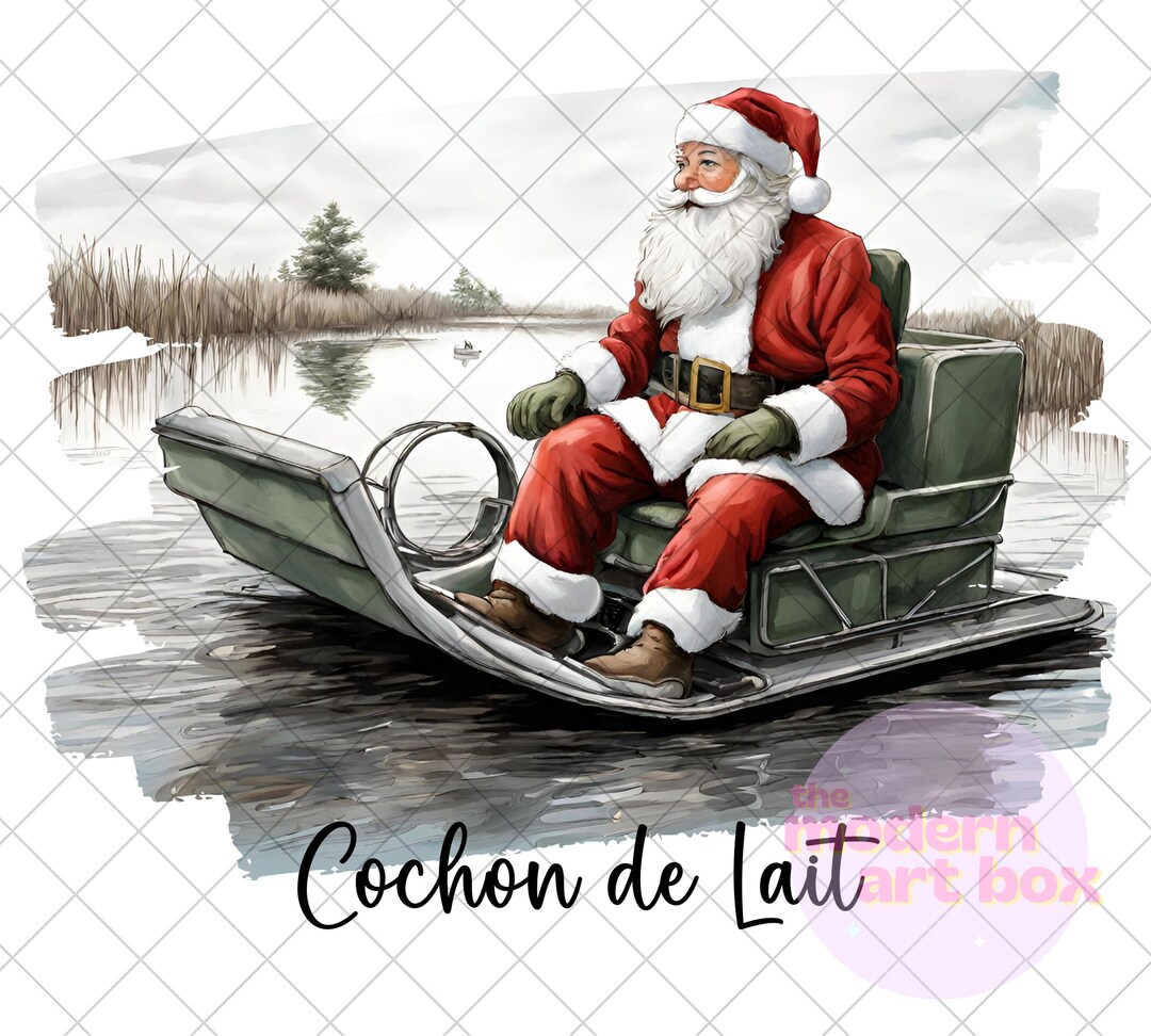 Santa on the Bayou Digital Download PNG - Etsy