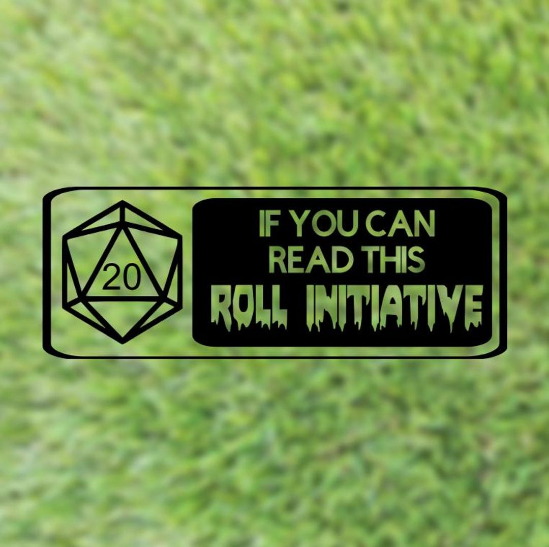 Roll Initiative Car Decal | Nerdy Decal - Etsy
