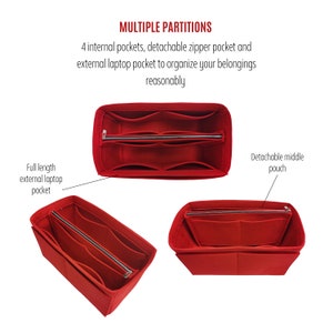 The Tote Bag Organizer / the Traveler Tote Insert With Detachable Felt ...