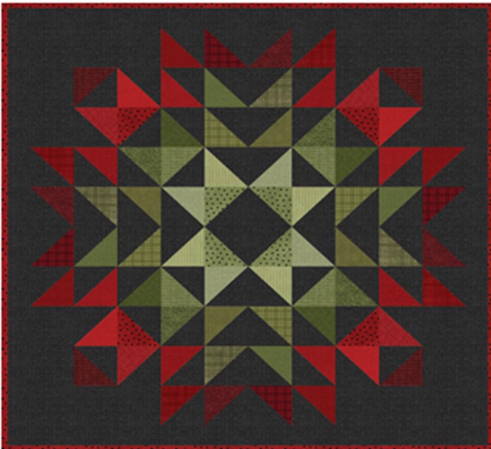 Starburst Flannel Quilt Kit: Bonnie Sullivan Pattern, Holiday Warmth ...