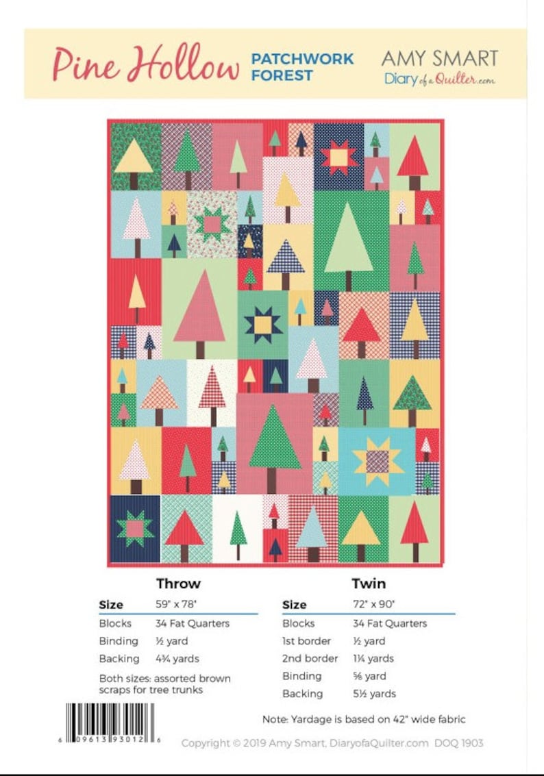 Pine Hollow Patchwork Forest Quilt Pattern by Amy Smart - Etsy
