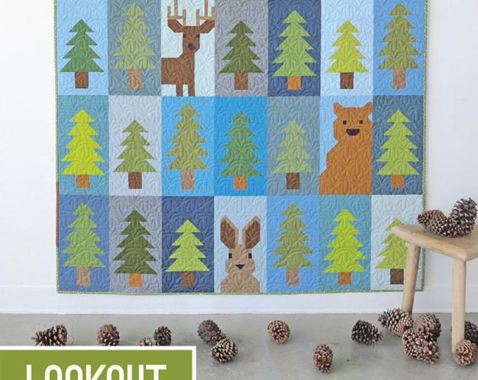 Lookout Quilt Pattern by Elizabeth Hartman: Tree and Animal Sampler (3 ...