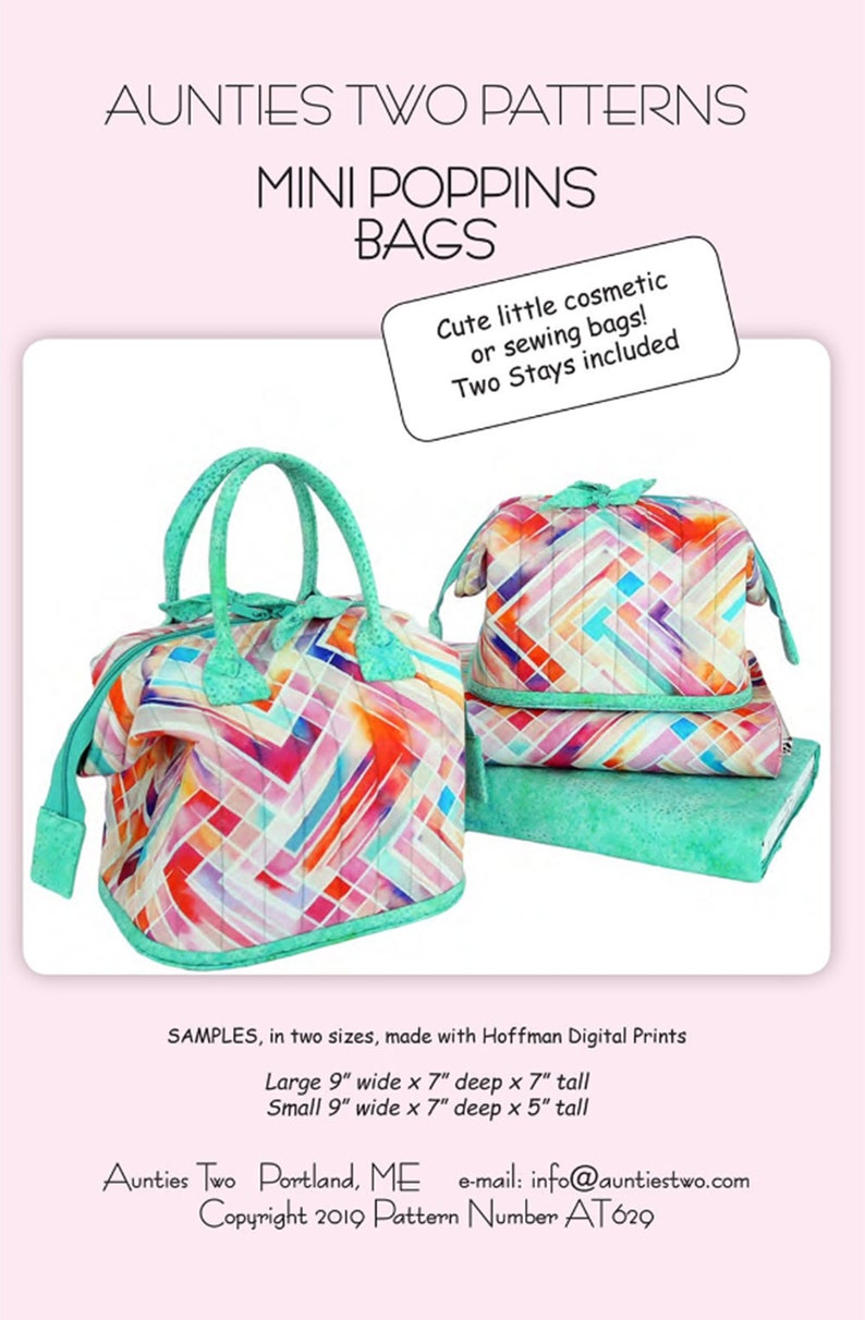 Mini Poppins Bags by Aunties Two Patterns, Designer Carol Mcleod ...