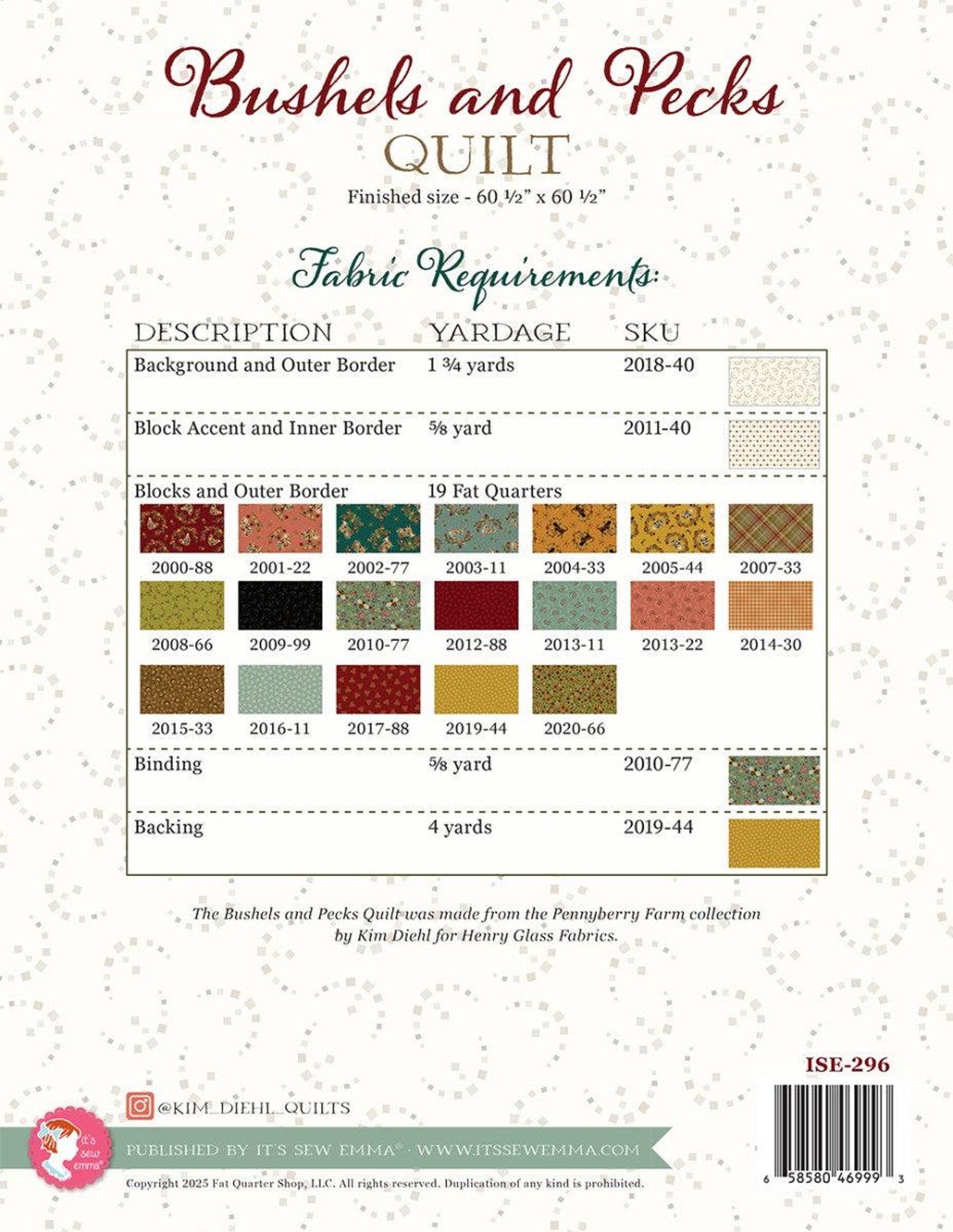 Bushels and Pecks Quilt Pattern - Etsy