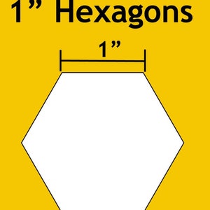 1" Hexagon Paper Pieces English Paper Piecing (EPP) 600 Pieces - Etsy