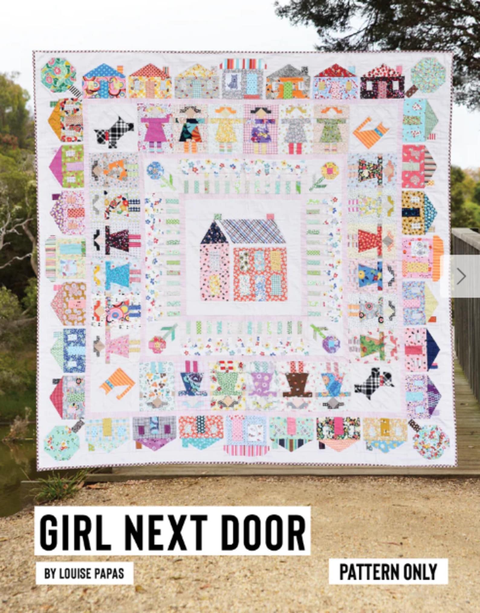 Girl Next Door Quilt Pattern by Louise Papas - 71.5" X 71.5" - Etsy