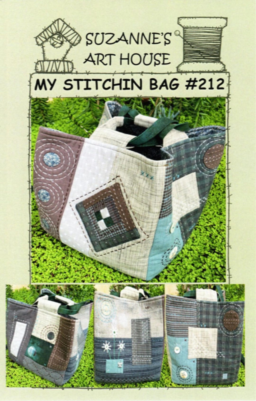 My Stitchin Bag - Rice Bag Sewing Pattern: Applique Stitchin Bag #212 ...