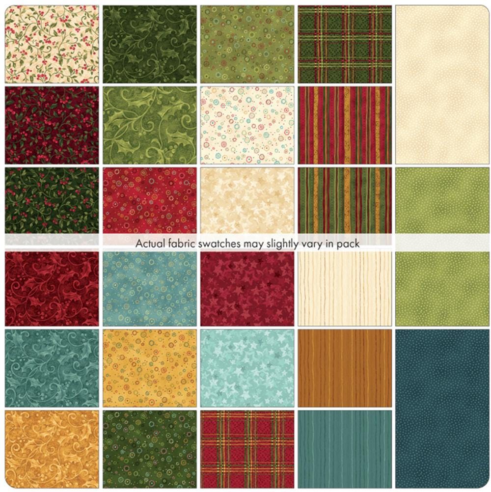 Christmas Fabric Charm Pack: Star of Wonder, 42 Benartex Cotton Squares ...