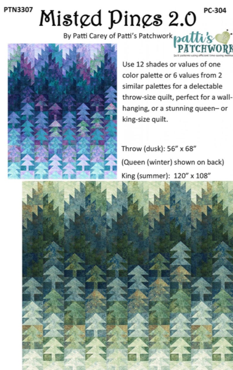Misted Pines 2.0 Quilt Pattern by Patti Carey of Patti's Patchwork - 3 ...
