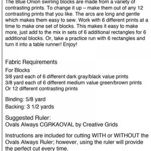 Blue Onion Quilt Pattern by Saginaw St - Approx 50" X 70" Finished Size ...