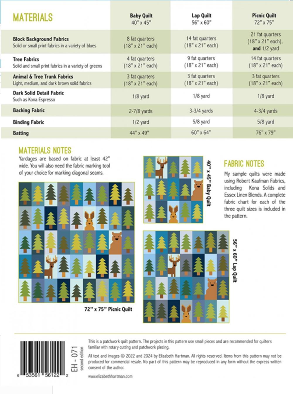 Lookout Tree & Animal Quilt: Pattern Only, Pattern Plus Fabric (lap ...