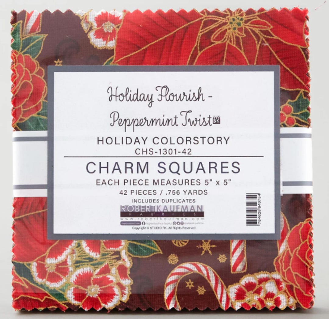 Holiday Flourish - Peppermint Twist Holiday Colorstory Charm Pack 5 ...