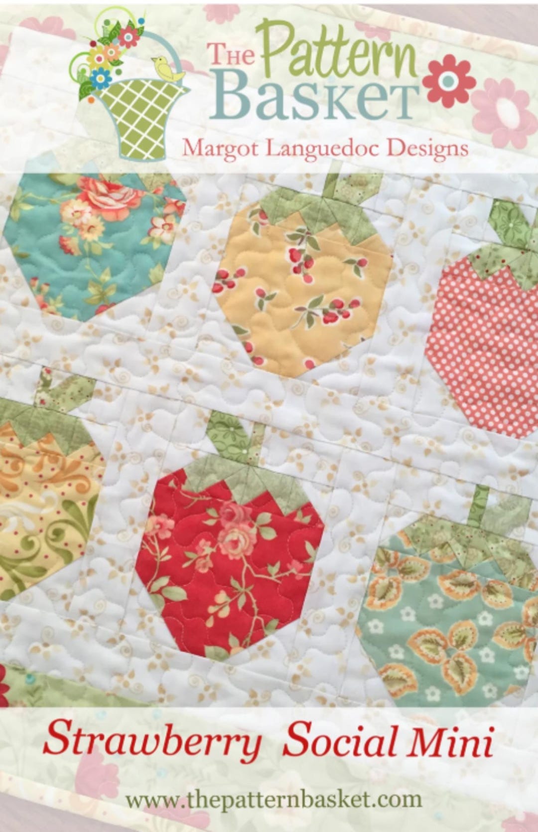 Strawberry Social Mini Quilt Pattern by Margo Languedoc of Pattern ...