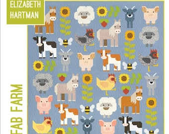 Fab Farm Quilt Pattern EH069 by Elizabeth Hartman Two Sizes Small and ...