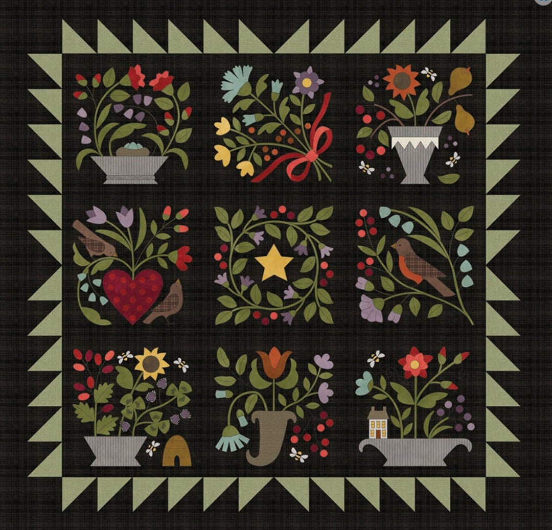 This is Reserved for Cammie Folk Art Quilt Kit Designed by Bonnie ...