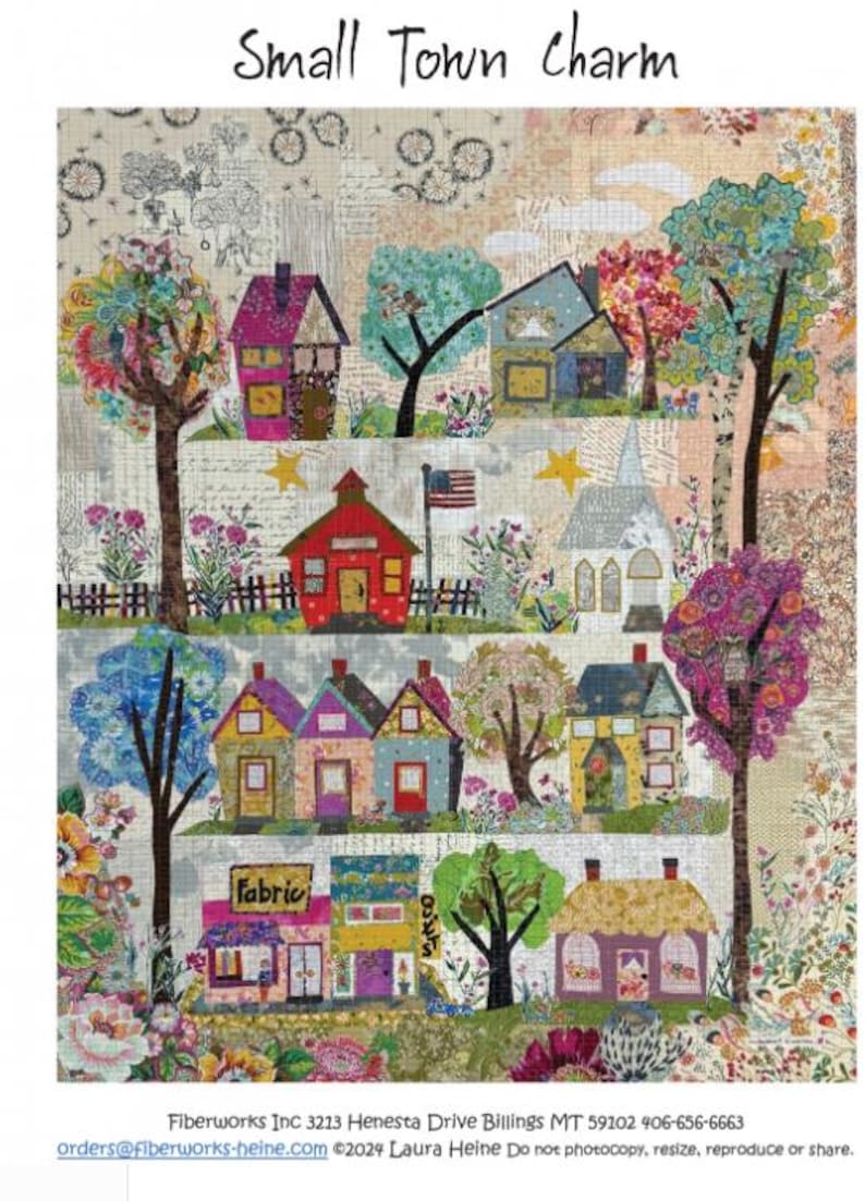 Small Town Charm Quilt Pattern by Laura Heine - Finished Size ...