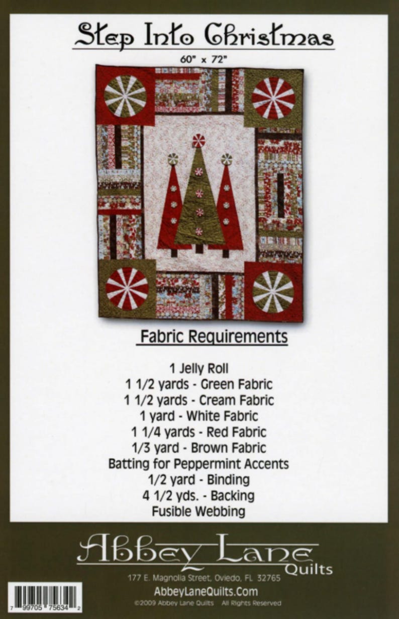 Step Into Christmas Quilt Pattern: Abbey Lane Quilts 60" X 72" - Etsy