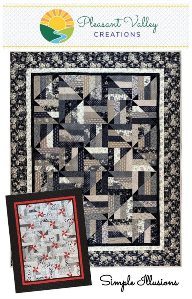 Simply Illusions Quilt Pattern for 5 Sizes, by Designer Diana Beaubien ...