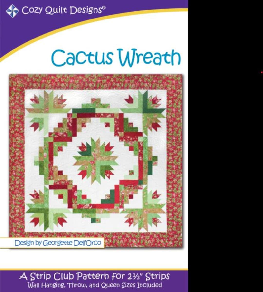 Cactus Wreath Quilt Pattern -cozy Strip Club - Etsy