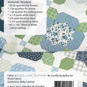 Flower Girl Quilt Pattern From Thimble Blossoms by Camille Roskelley ...