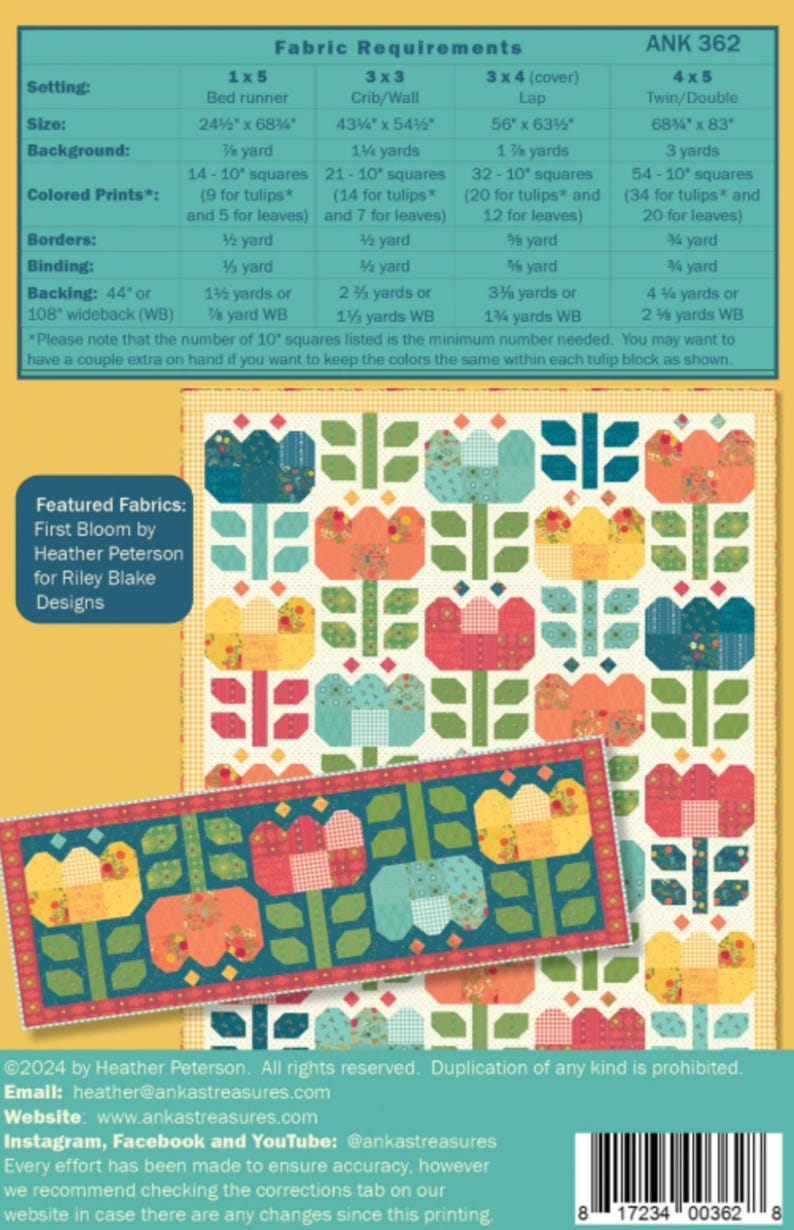 Tulip Festival Quilt Pattern by Heather Peterson - Layer Cake Friendly ...