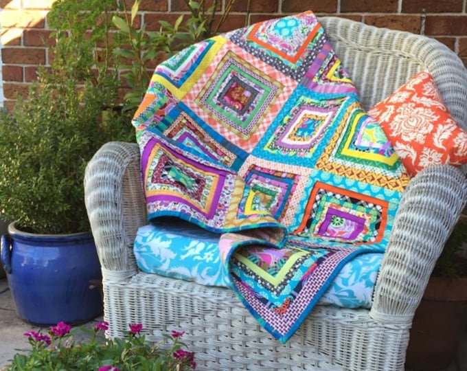 Pleated Log Cabin Quilt Pattern From Lynne Wilson Designs - Fabric Not ...