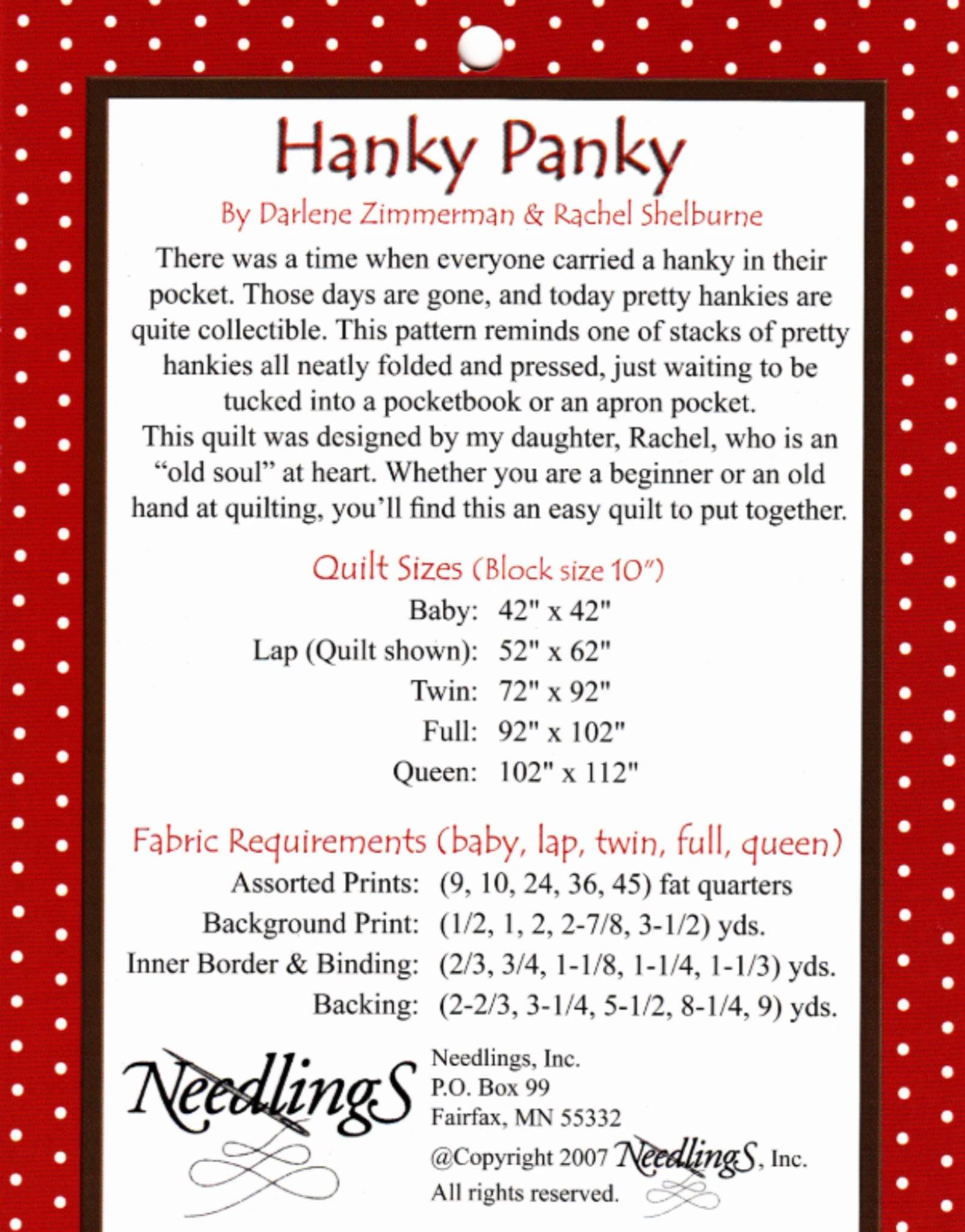Hanky Panky by Darlene Zimmerman & Rachel Shelburne - Fat Quarter Quilt ...