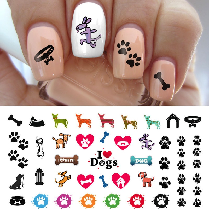 Dog Nail Decal - Etsy