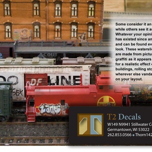 HO Scale Train Graffiti Decals - 2 Pack #6 for Model Trains - Etsy