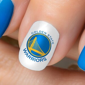 Golden State Warriors Nail Art Decals official Moon Sugar Decals - Etsy