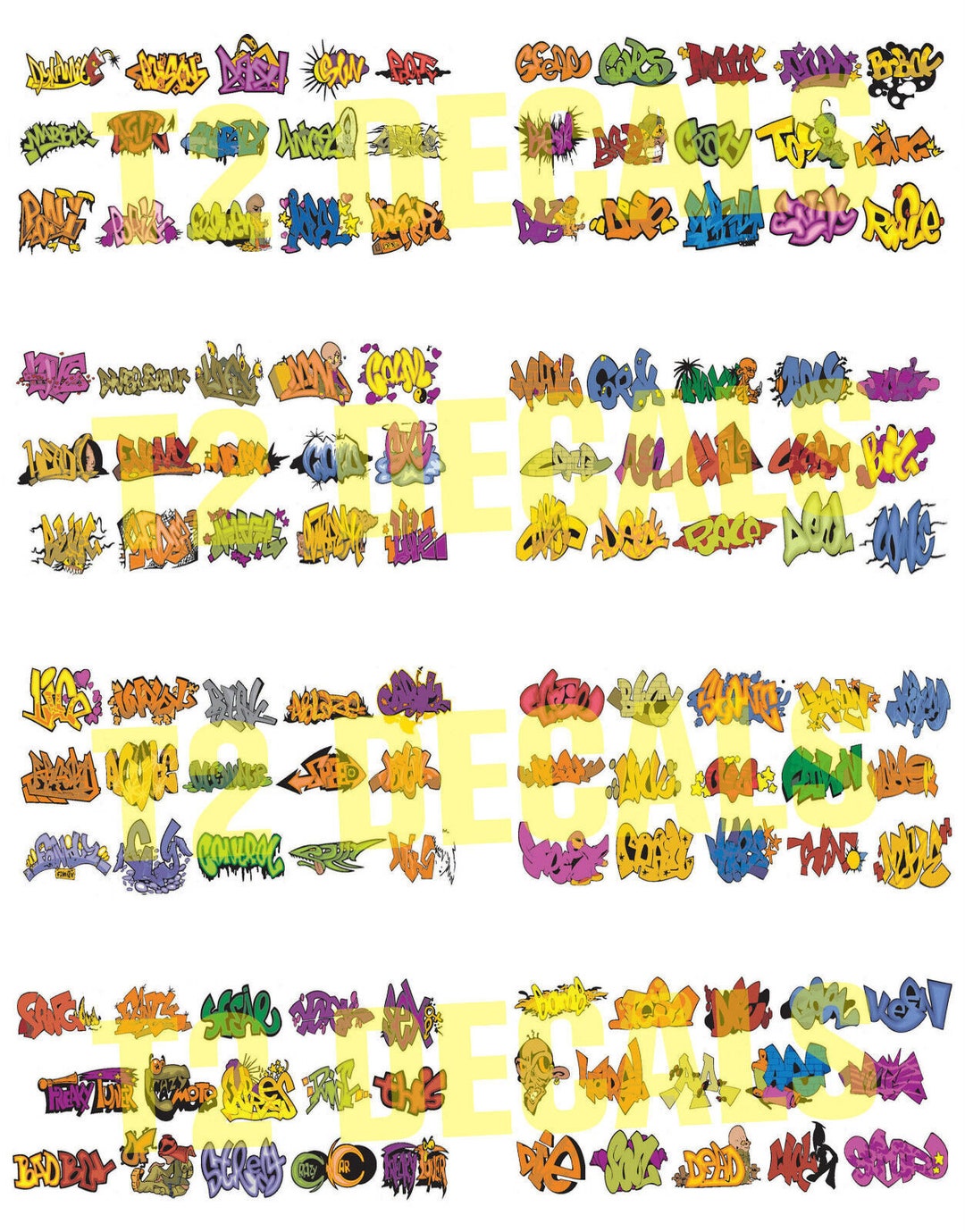 N Scale Train Graffiti Decals - Mega Sheet #1 for Model Trains - Etsy ...