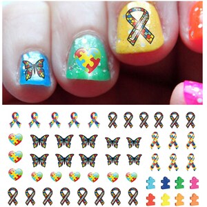 Autism Awareness #2 - Nail Decals - Etsy
