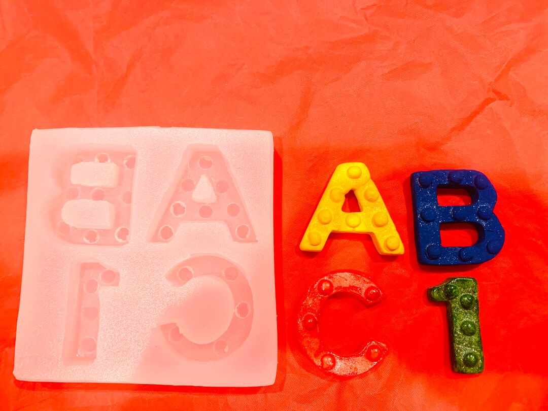 Brick Alphabet and Number Molds. One Mold With Four (4) Letters or Four ...