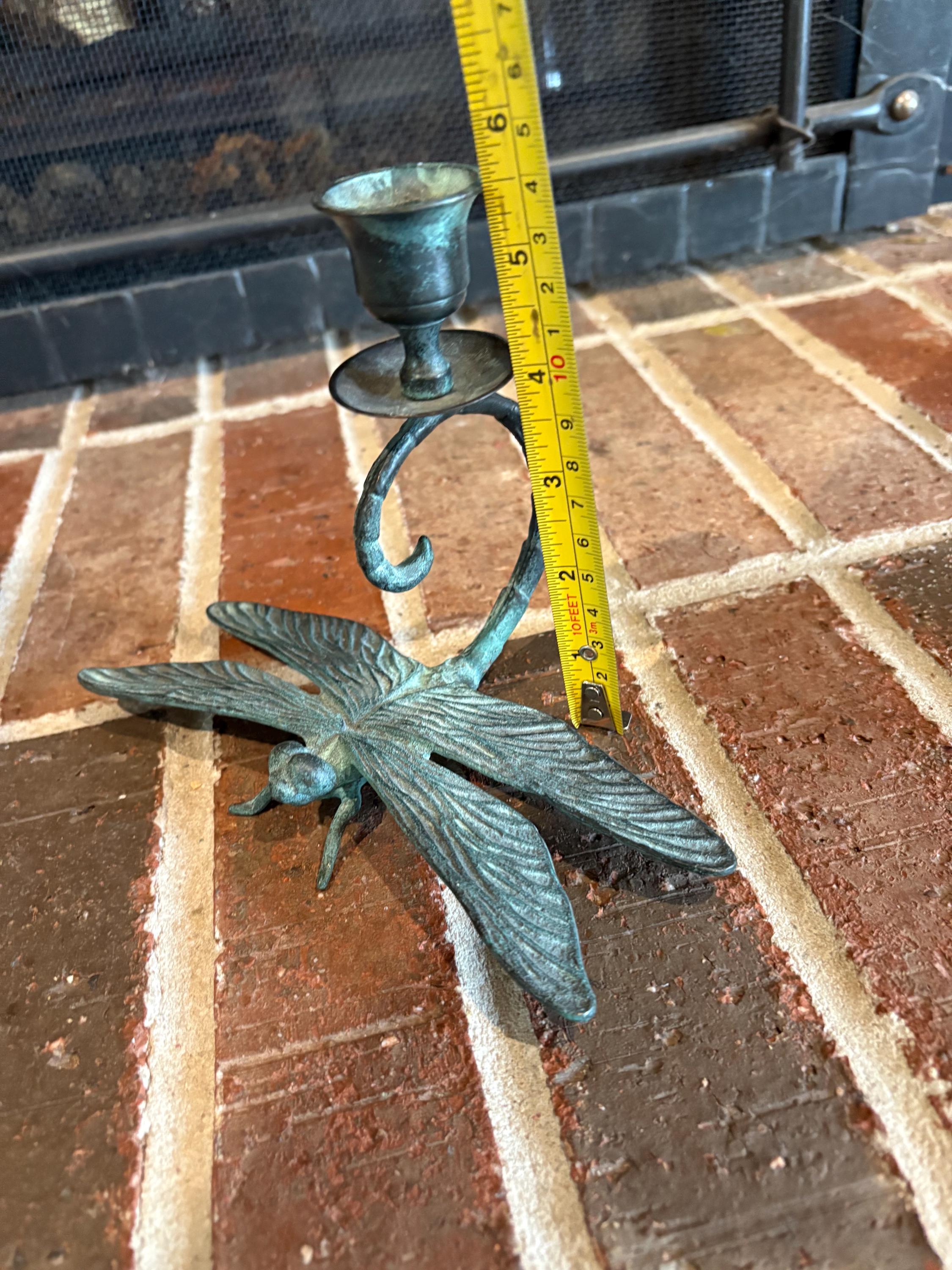 Adorable Vintage Brass Dragonfly Candlestick Holder Heavy 5.5x7.5” - Etsy