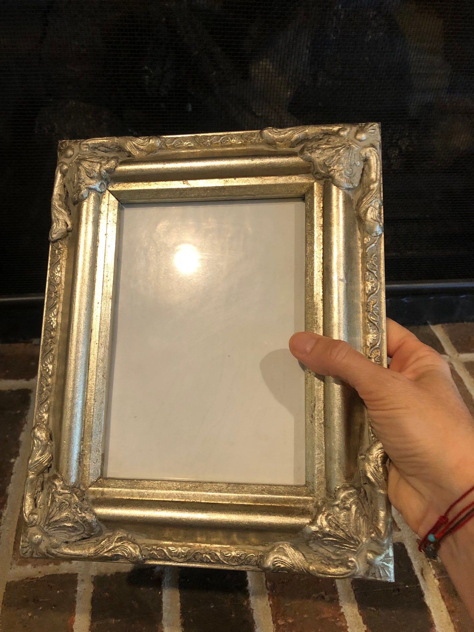 Stunning Vintage Victorian Style Ornate Silver Color Wooden Frame ...