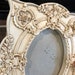 Adorable Vintage Cream Victorian Style Floral Roses Detail Oval Frame ...