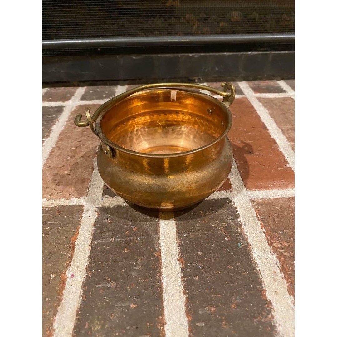Vintage Copper Hammered Pot With Handle 4 in Wide 3 in Tall - Etsy