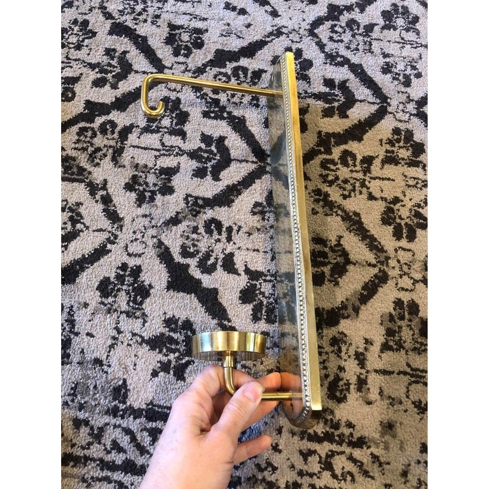 Vintage Brass Sconce Spike Pillar Candle Holder Wall - Etsy